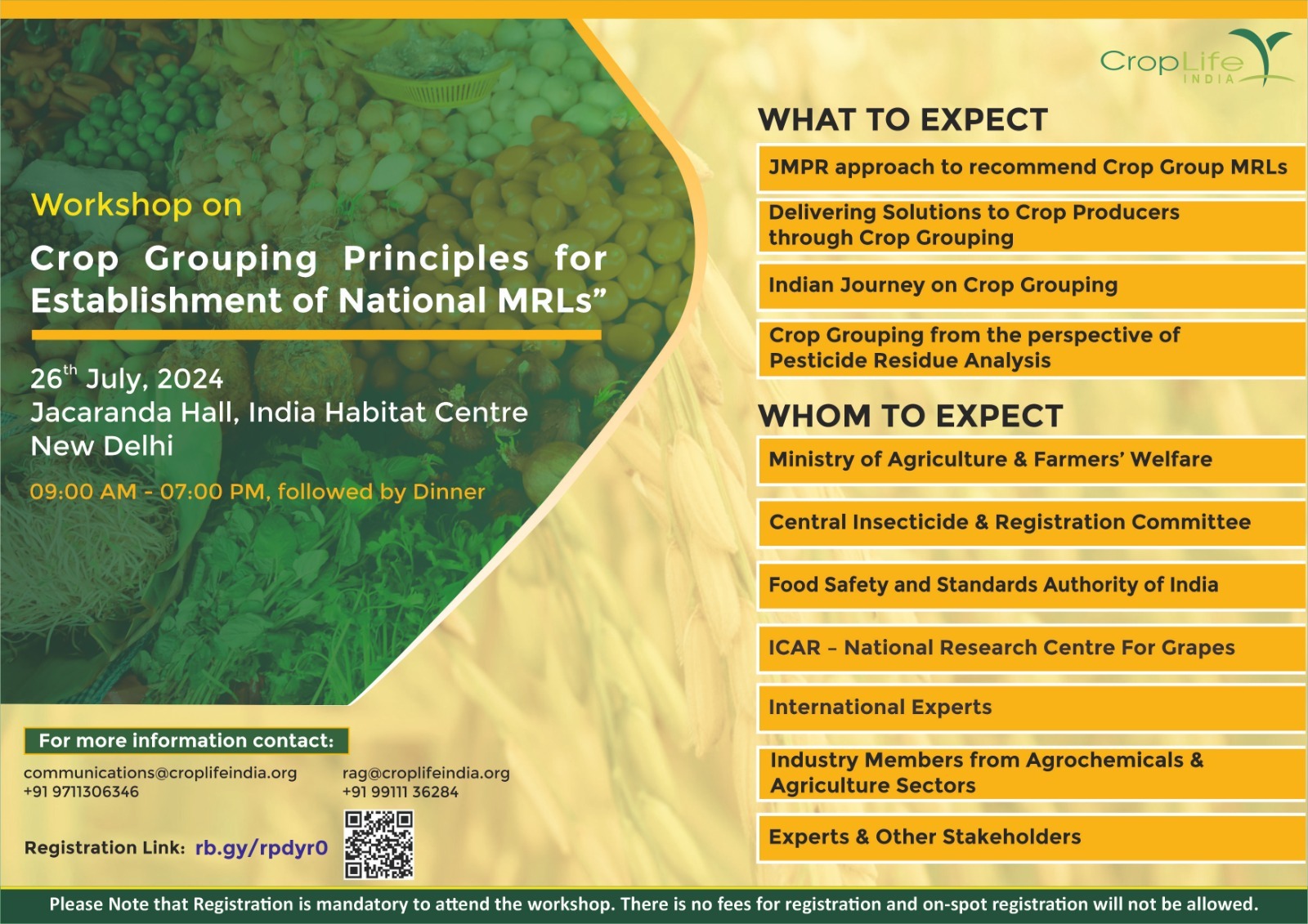 Workshop on Crop Grouping Principles for Establishment of National MRLs ...